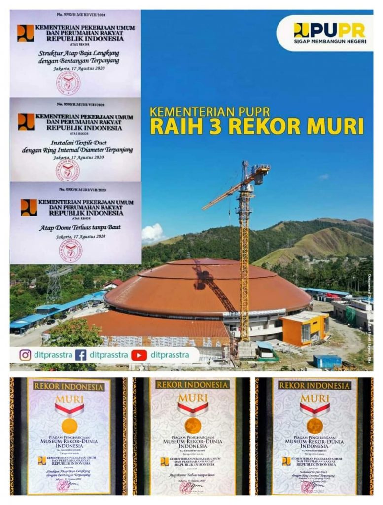 Tiga Rekor MURI untuk Komplek Gelora Papua Bangkit. Utomodeck Ikut ...